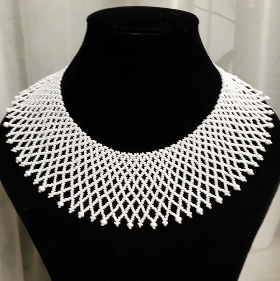 Ruth Bader Ginzburg Ginsburg Collar Rbg beaded Necklace Handmade Jewelry victorian Necklace Gift for Her Snow White Ancient rbg Collar Etsy
