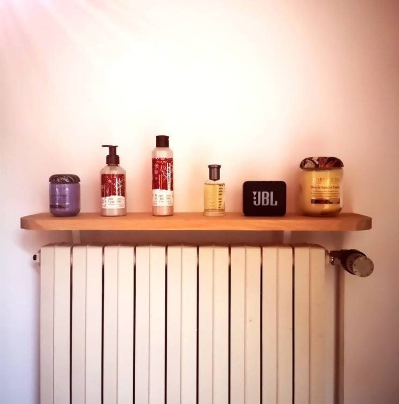 Solid Oak Console Shelf Over Radiator Without Drilling Your - Etsy