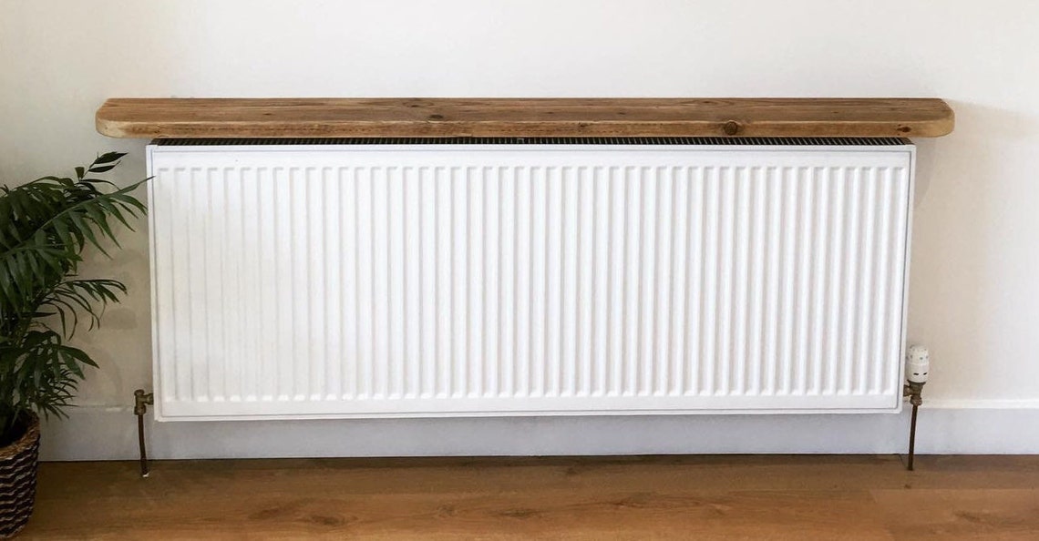 Solid Oak Console Shelf Over Radiator Without Drilling Your - Etsy
