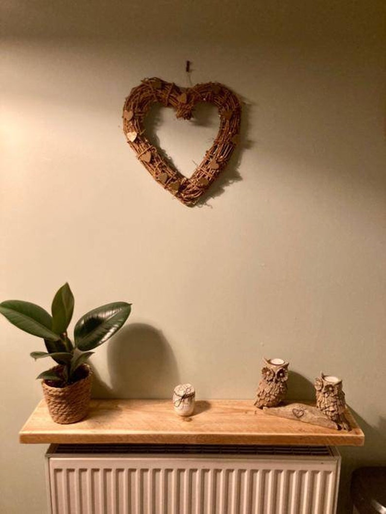 Solid Oak Console Shelf Over Radiator Without Drilling Your | Etsy