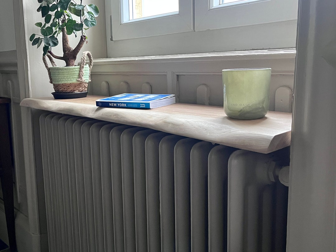 Solid Oak Console Shelf Over Radiator Without Drilling Your Walls - Etsy