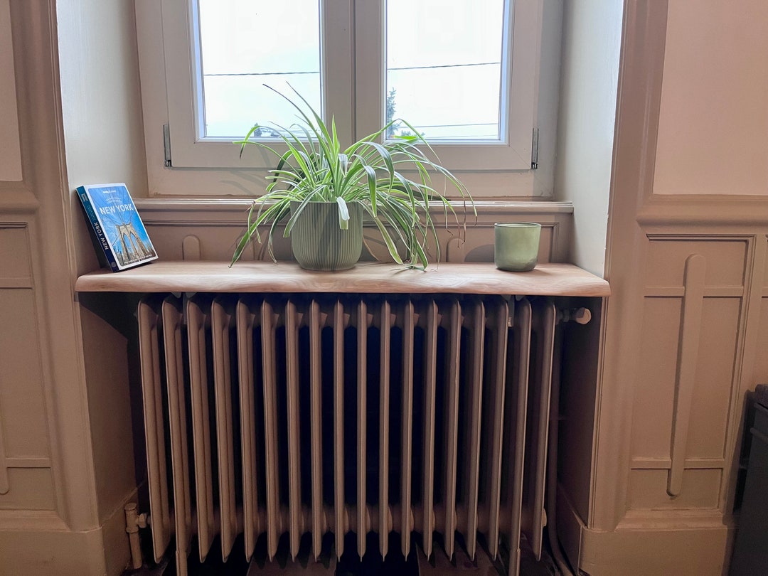 Solid Oak Console Shelf Over Radiator Without Drilling Your Walls - Etsy