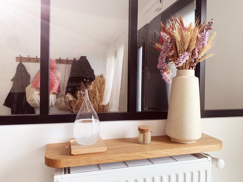 Solid Oak Console Shelf Over Radiator Without Drilling Your - Etsy