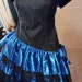 Do YOU LOVE ME Vintage 90's Iridescent Blue Hilo Black Lace off ...