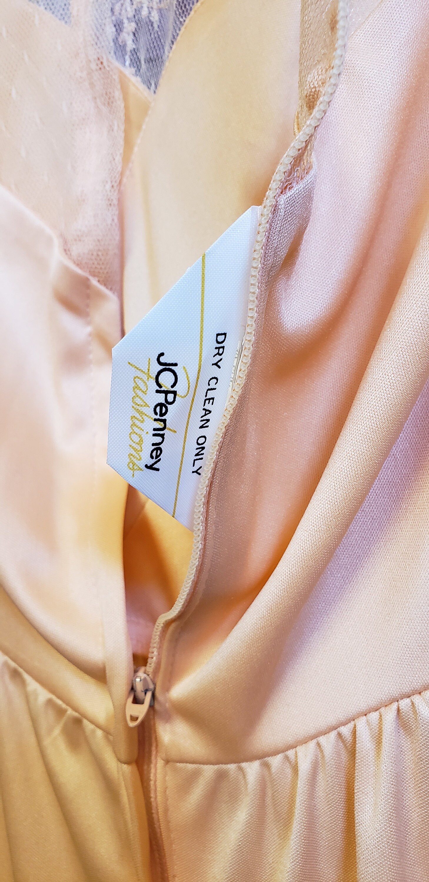 JCPENNEY Vintage 70's Apricot Poly Lace Victorian Maxi Dress - Etsy