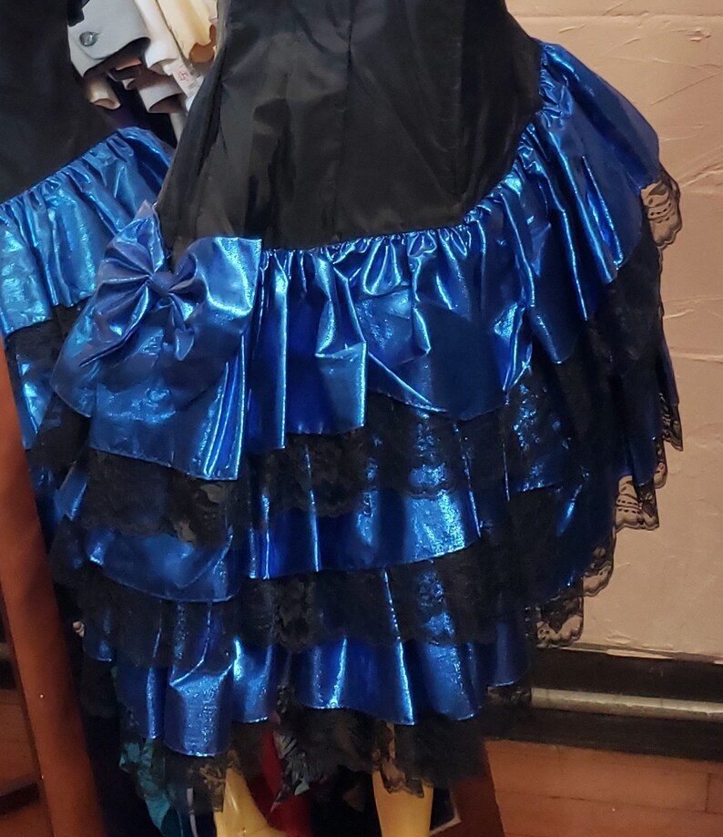 Do YOU LOVE ME Vintage 90's Iridescent Blue Hilo Black Lace off ...