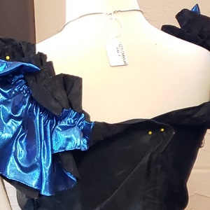 Do YOU LOVE ME Vintage 90's Iridescent Blue Hilo Black Lace off ...