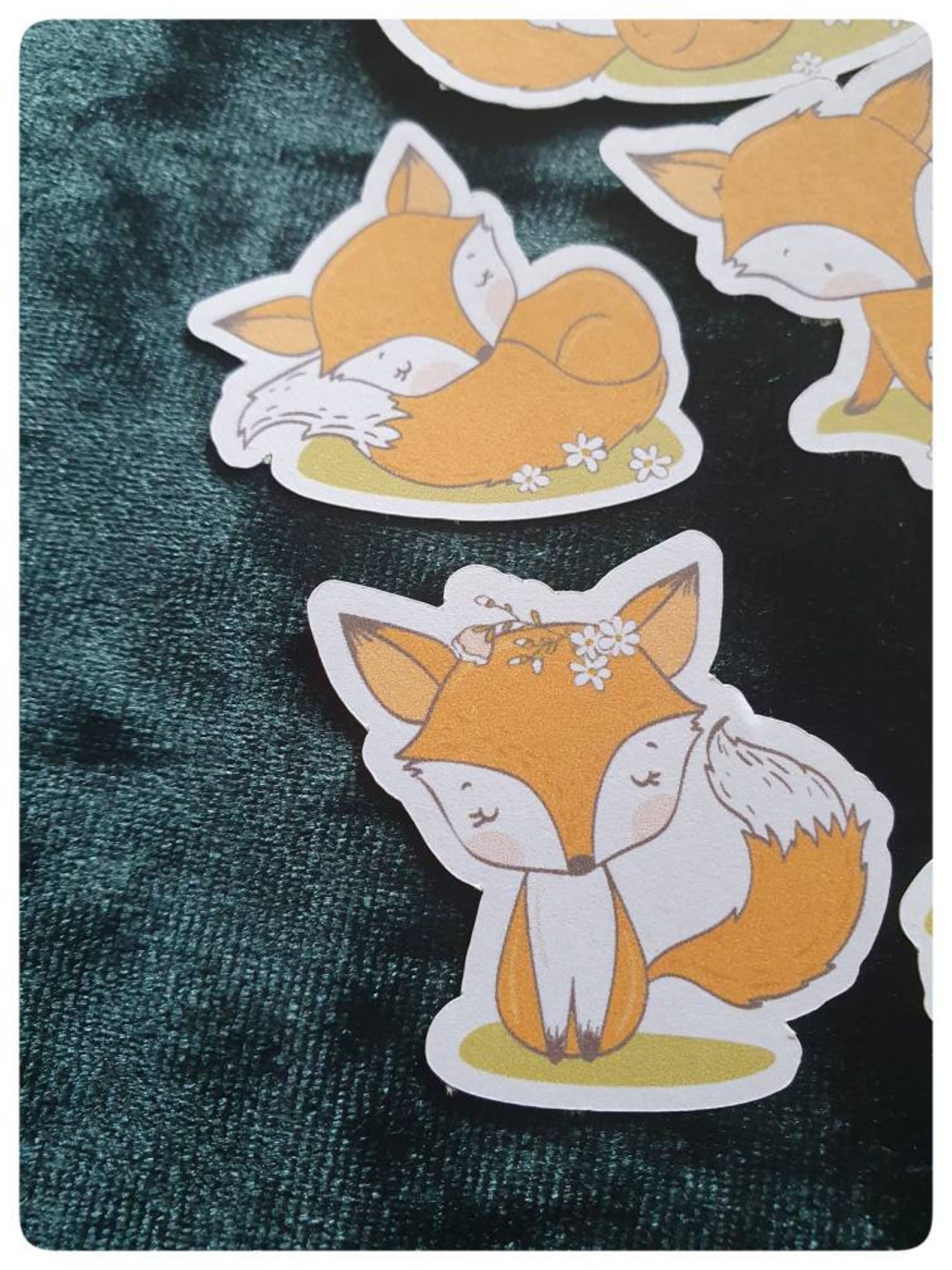 Fox Sticker Pack of 5 Stickers for Cardmaking and | Etsy