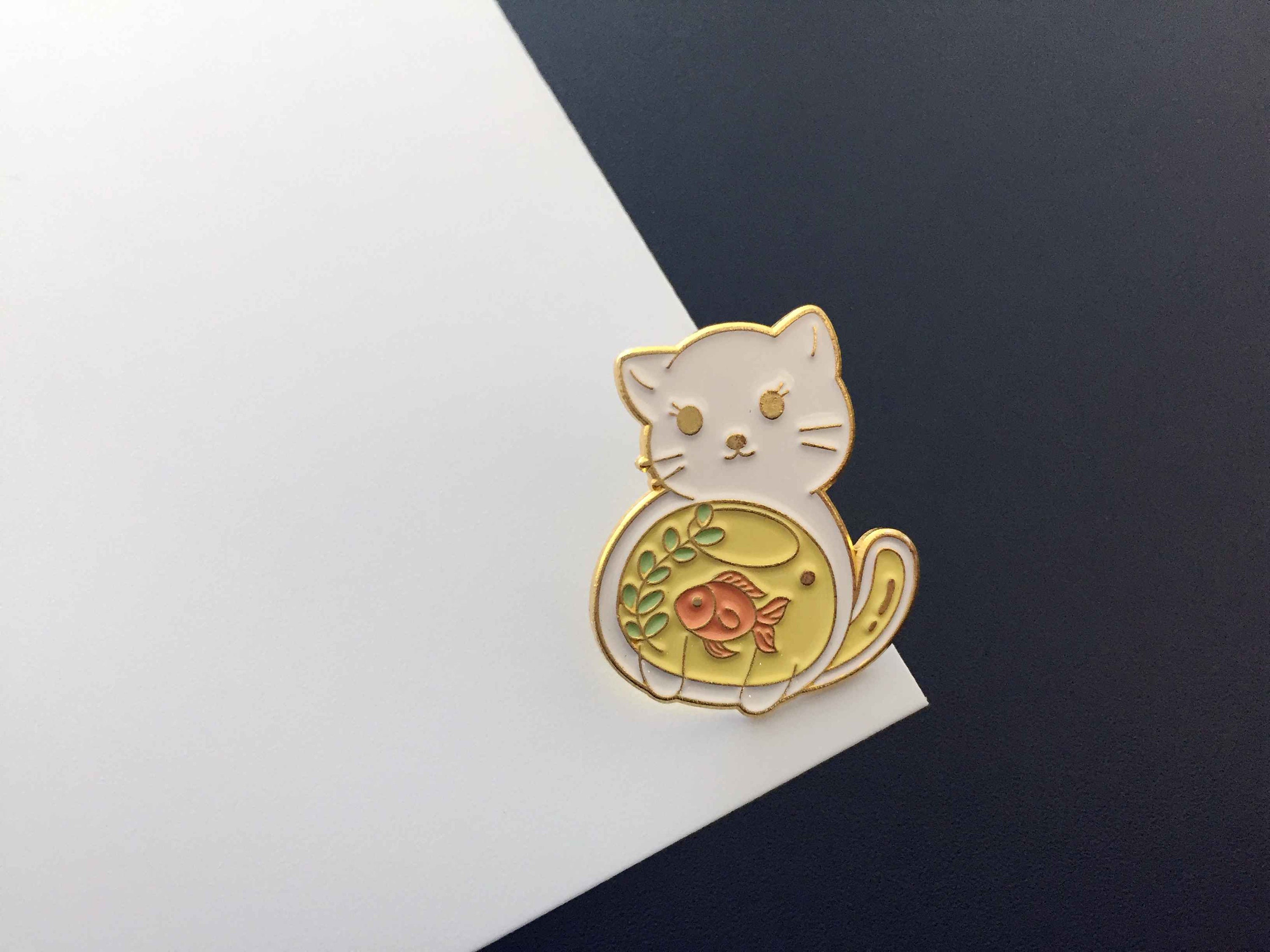 Box Cat Rabbit Hard Enamel Pins Cute Moon Rabbit Enamel Pins | Etsy