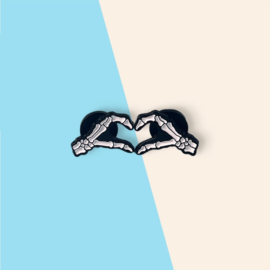 Skeleton Hand Enamel Pins, Pins Set, Birthday Gift, Pins for Jeans ...