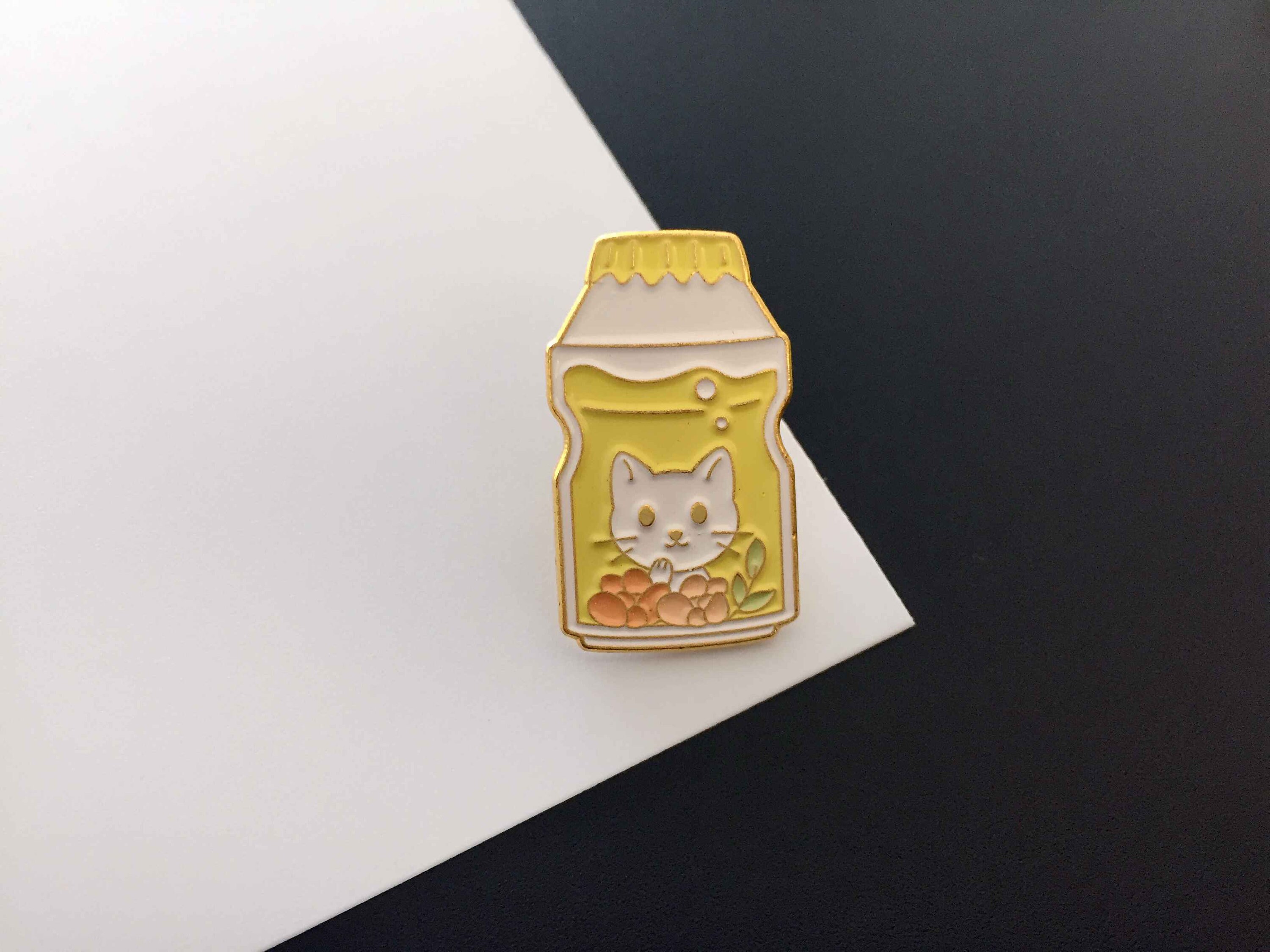 Box Cat Rabbit Hard Enamel Pins Cute Moon Rabbit Enamel Pins | Etsy