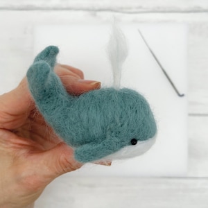Needle Felting Kit, Whales. Learn to Make Two Sweet Felted Whale Models ...