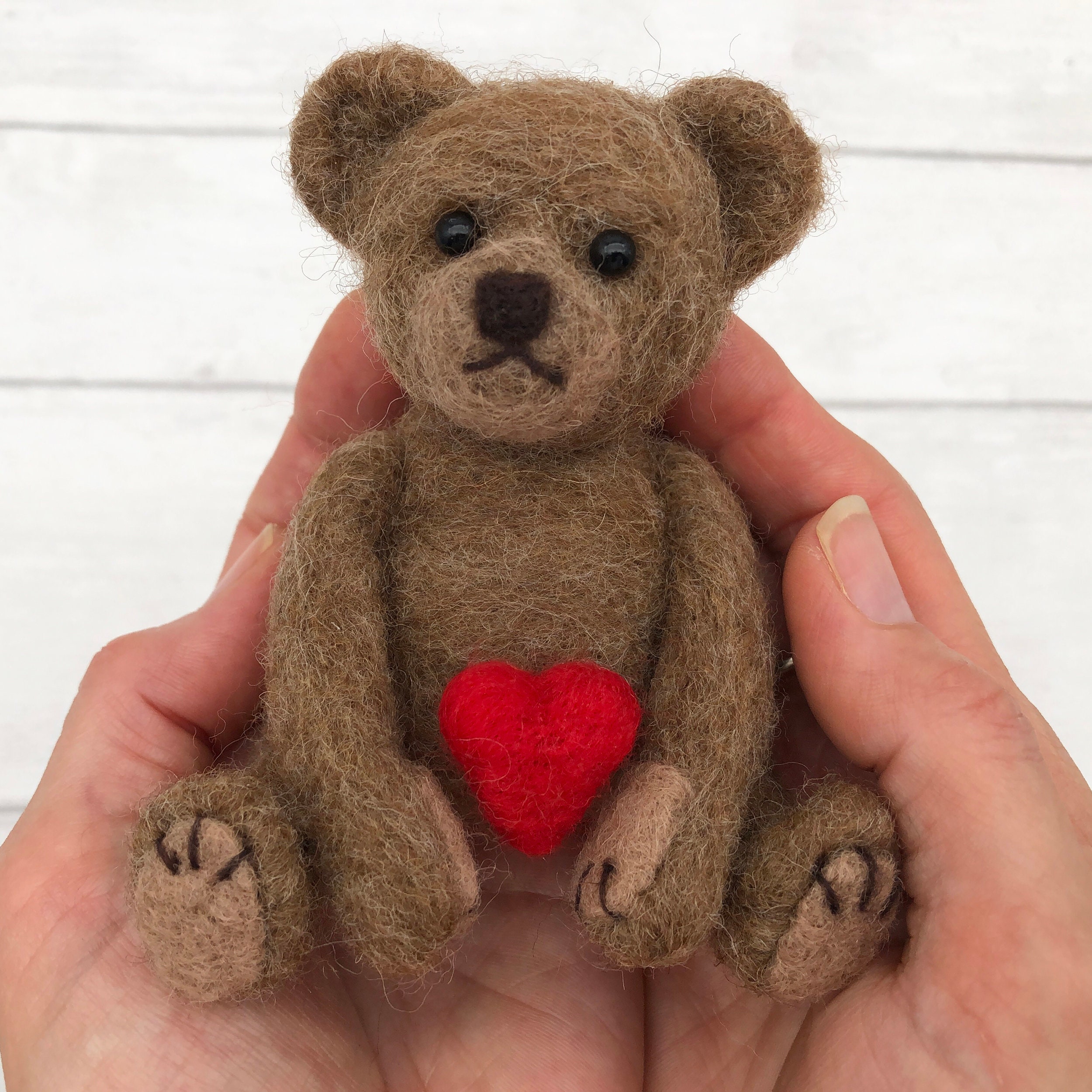 Needle Felting Kit Teddy Bear. Learn to Make a Sweet Little - Etsy UK
