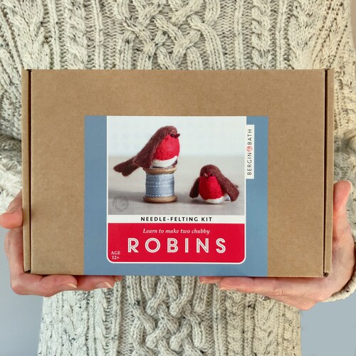 Needle Felting Kit Robins. Christmas Craft Kit for Adults. - Etsy