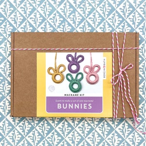 Macrame Kit, Easter Bunnies. Make a Set of Four Macrame Designs, With This Craft Kit for Adults ...