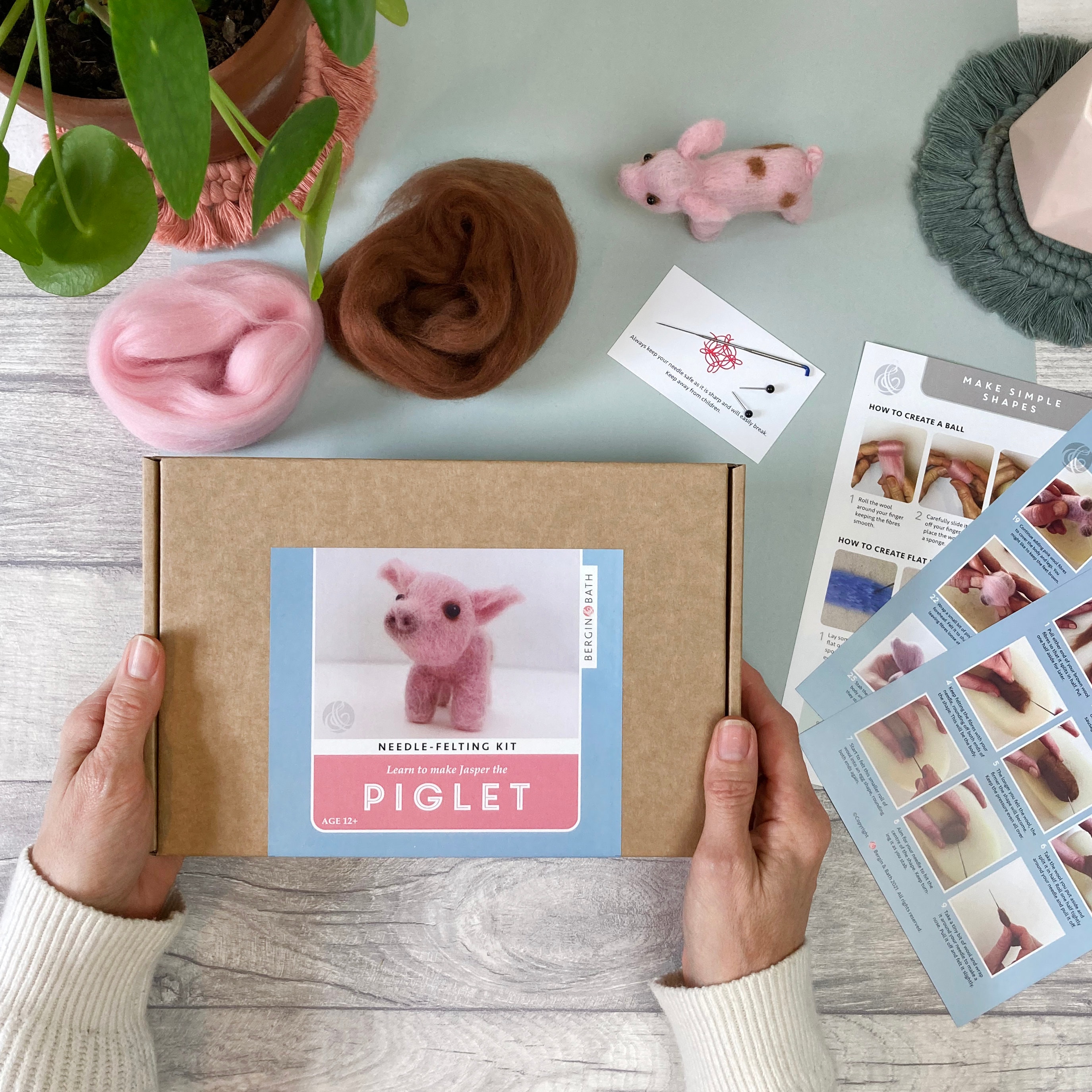 Needle Felting Kit Pig. Make Your Own Mini Piglet With This - Etsy UK