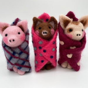 Needle Felting Kit - Pigs in Blankets. A Festive Christmas Craft Kit ...