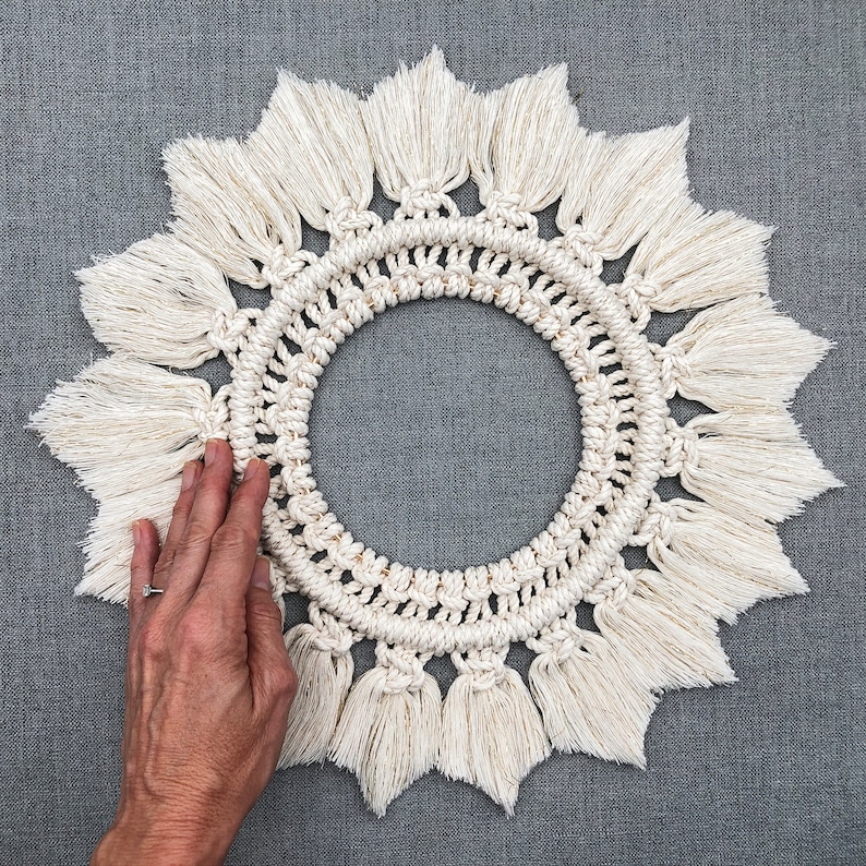 Macrame Kit Mandala Wreath Gold. Make a Rustic Wall - Etsy UK