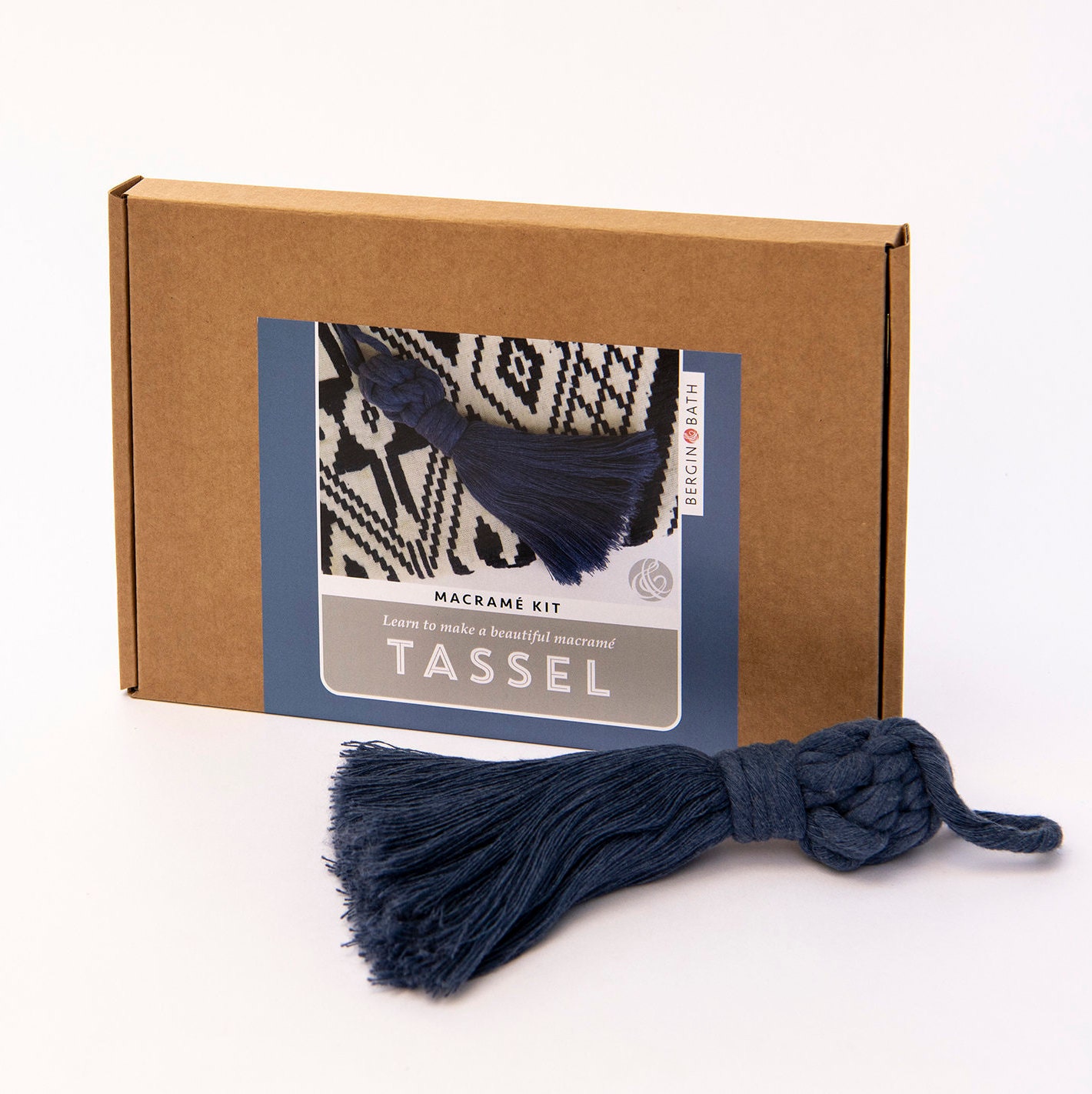 Macrame Tassel Kit Denim Make your own macrame tassel | Etsy