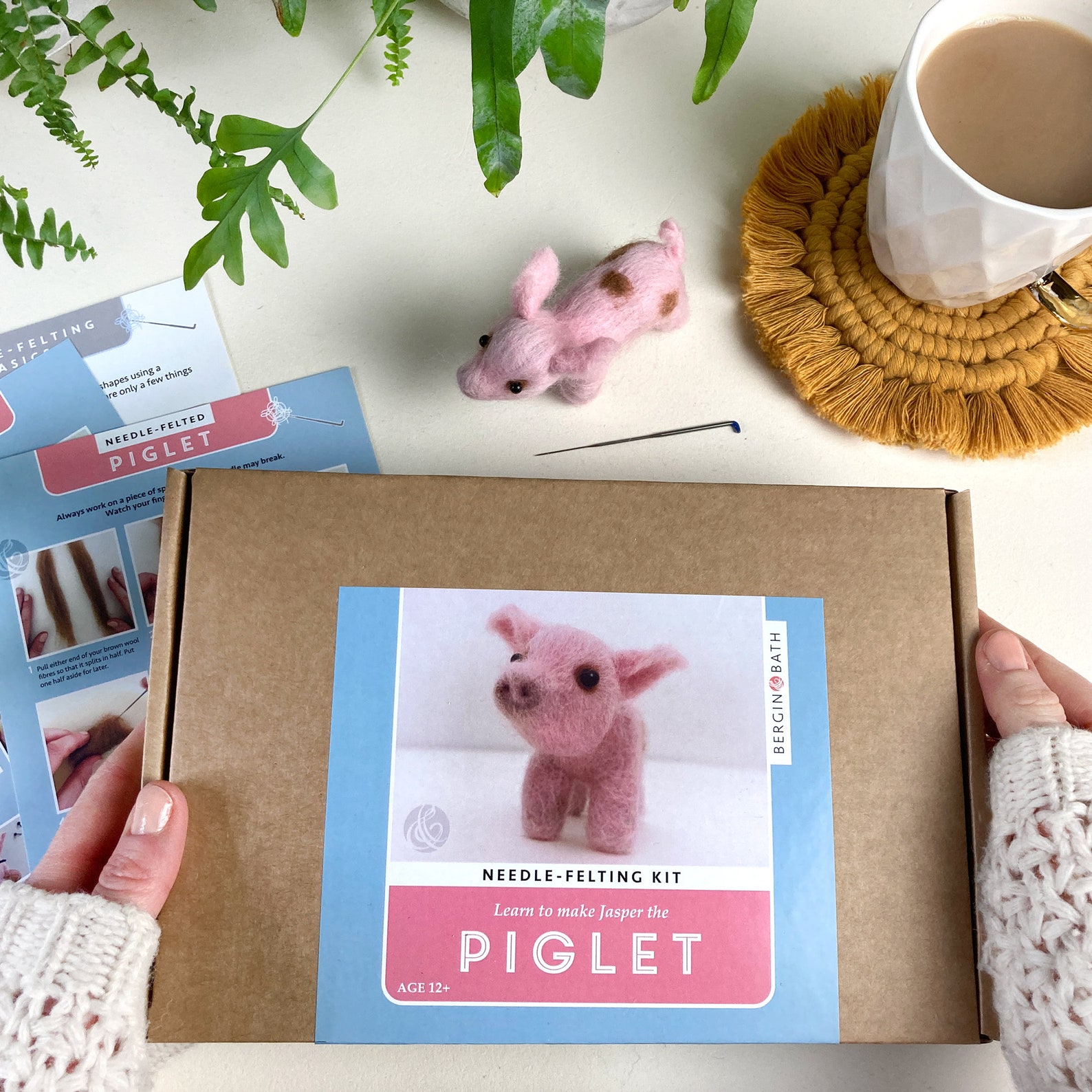 Needle Felting Kit, Pig. Make Your Own Mini Piglet With This Craft Kit ...
