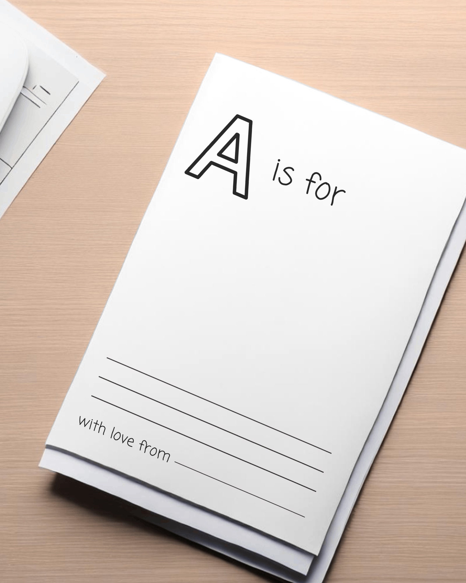 Baby Shower ABC Book, Baby's First ABC Book, Blank Alphabet Book, Baby ...