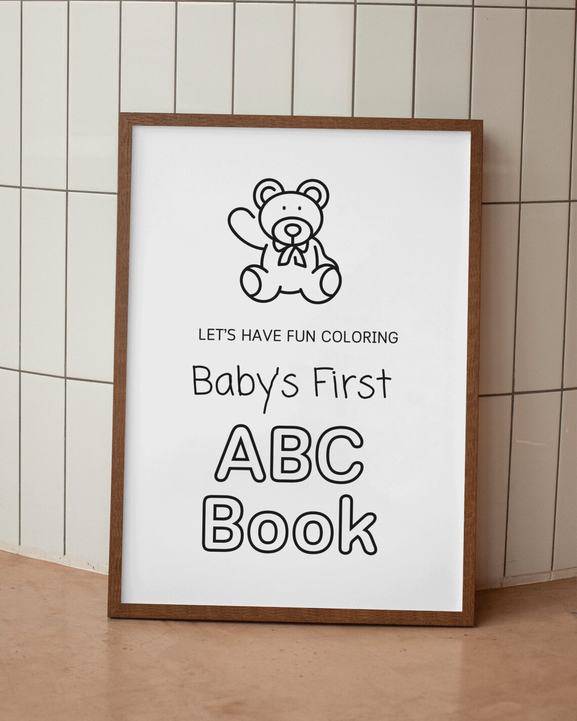 Baby Shower ABC Book, Baby's First ABC Book, Blank Alphabet Book, Baby ...