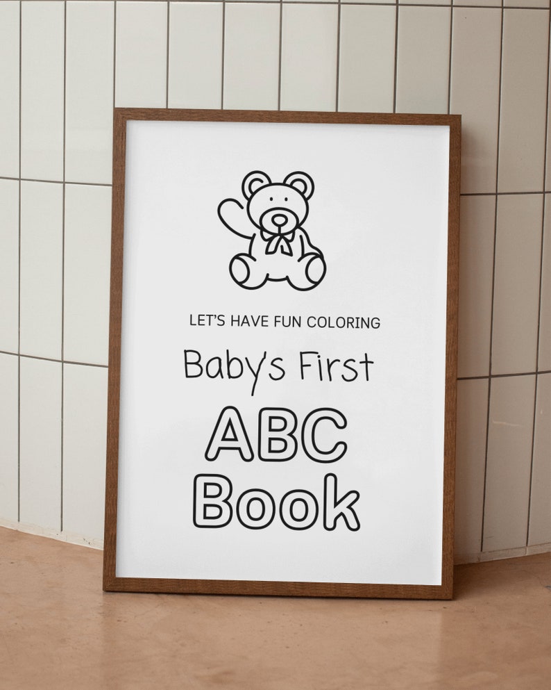Baby Shower ABC Book, Baby's First ABC Book, Blank Alphabet Book, Baby ...