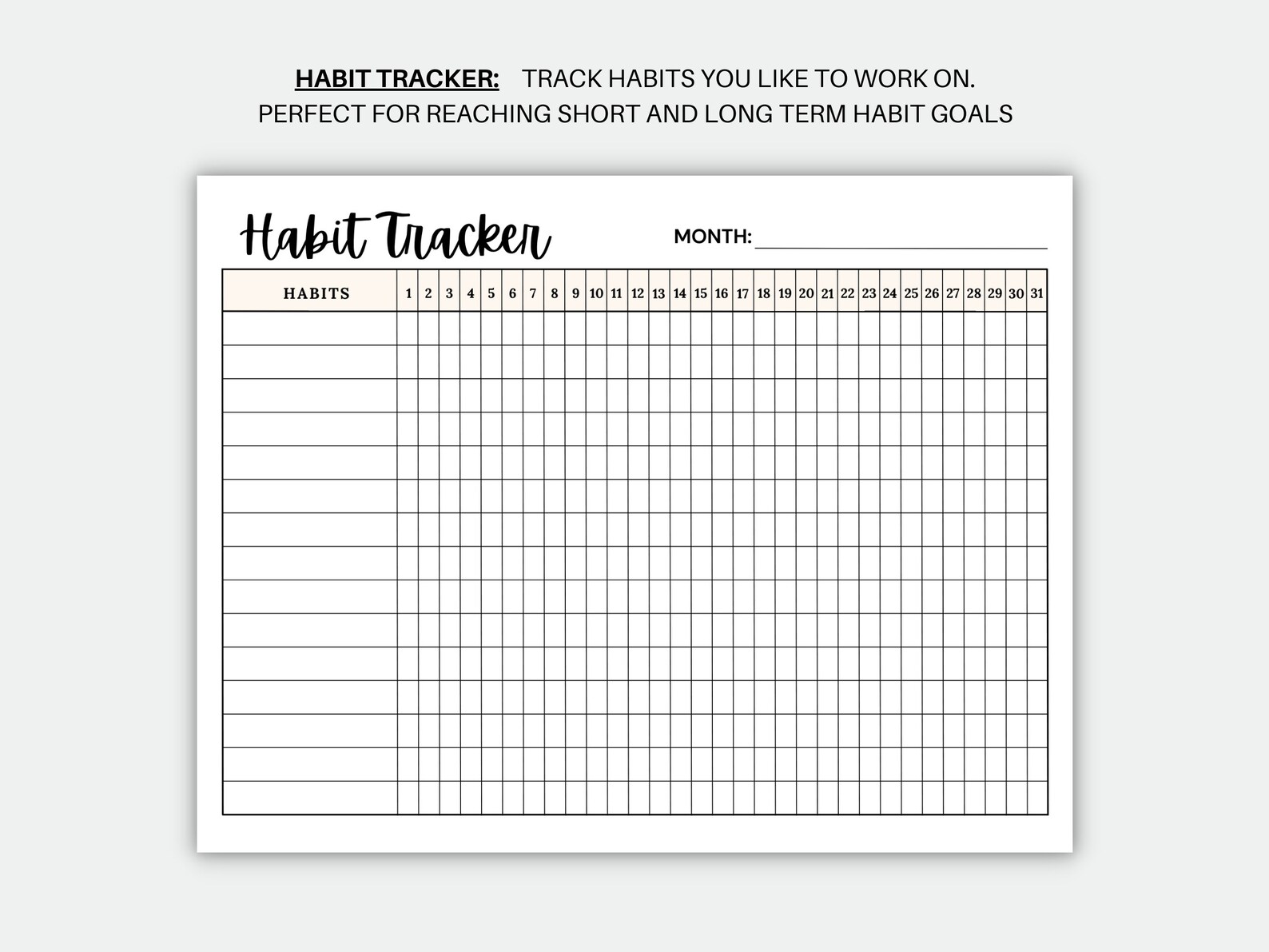 Printable Trackers Habit Tracker, Mood Tracker and Sleep Tracker Track ...
