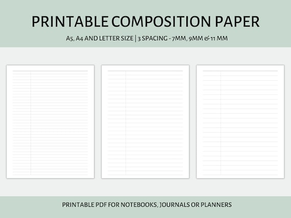 Composition Notebook Paper