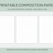 Composition Paper Printable PDF Wide Ruled College Rule Cornell Notes ...