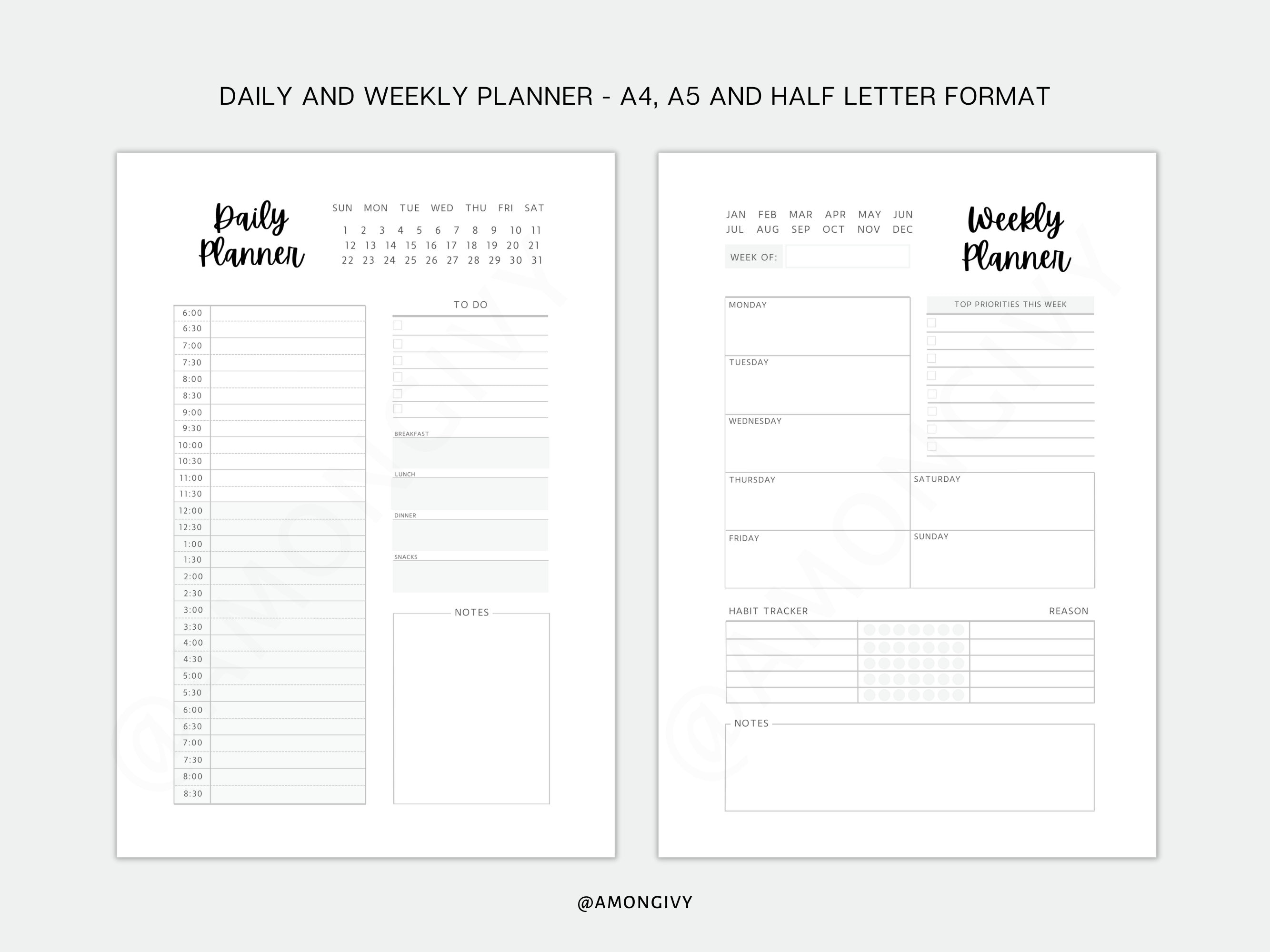 Ultimate Planning Bundle Printable Daily Planner Printable - Etsy