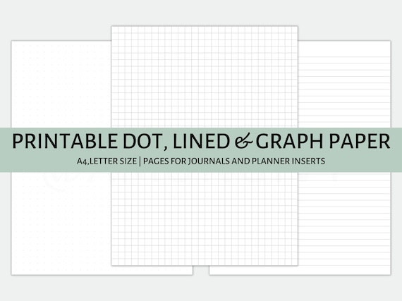 Printable Dot Paper Printable Lined Paper Printable Grid | Etsy
