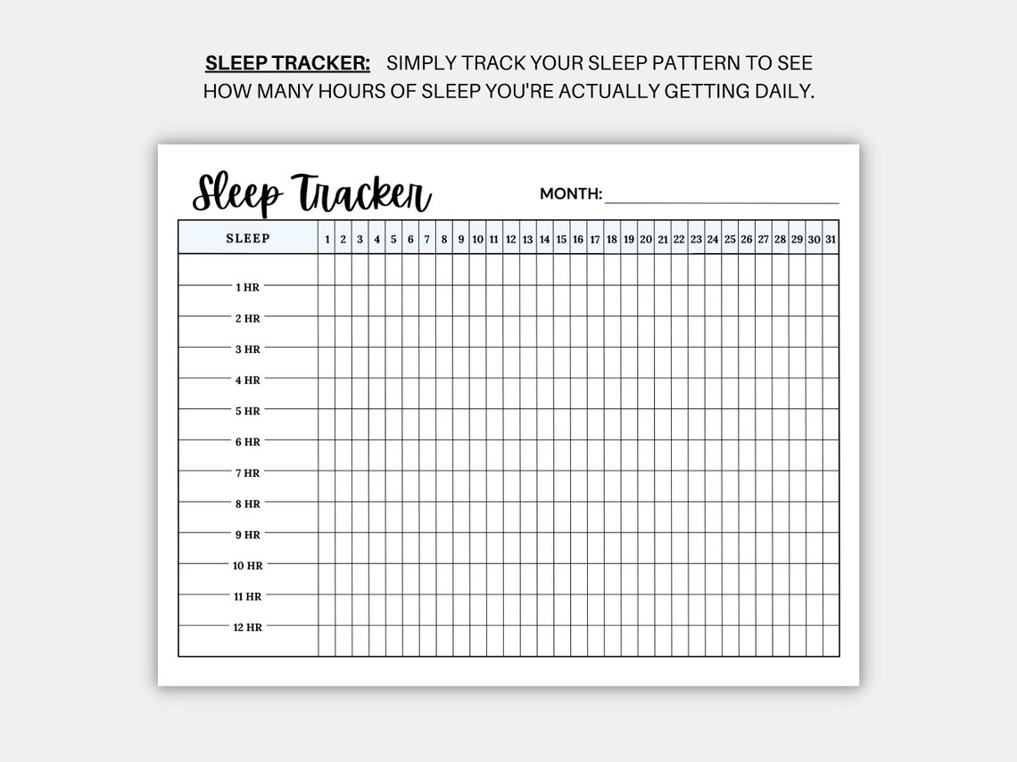 Printable Trackers Habit Tracker, Mood Tracker and Sleep Tracker Track ...