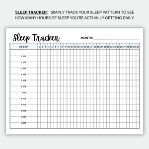 Printable Trackers | Habit Tracker, Mood Tracker and Sleep Tracker ...