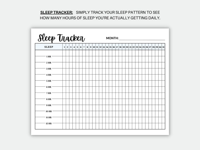 Printable Trackers | Habit Tracker, Mood Tracker and Sleep Tracker ...