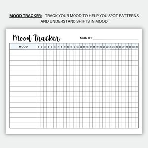 Printable Trackers | Habit Tracker, Mood Tracker and Sleep Tracker ...