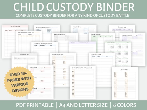 Child Custody Binder for Any Kind of Custody Battle - Etsy