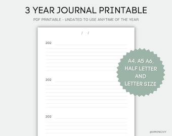 One Line a Day Journal - Etsy