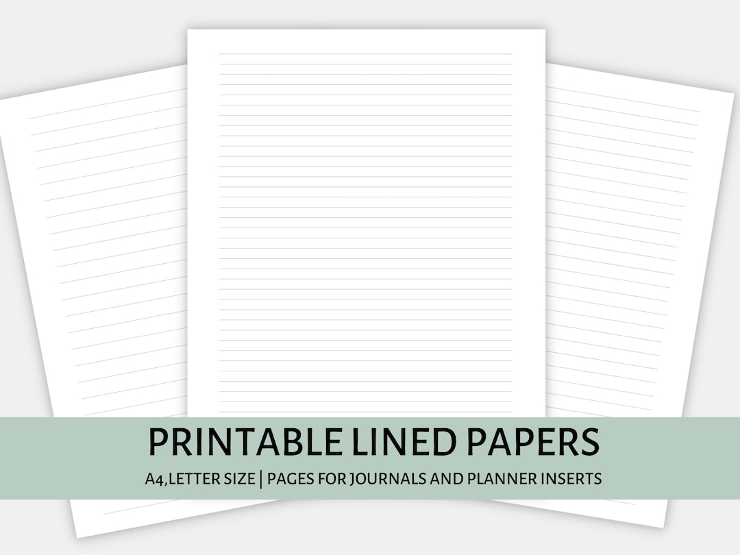 Printable Lined Papers | Letter Writing Paper for Journal, Notebook ...