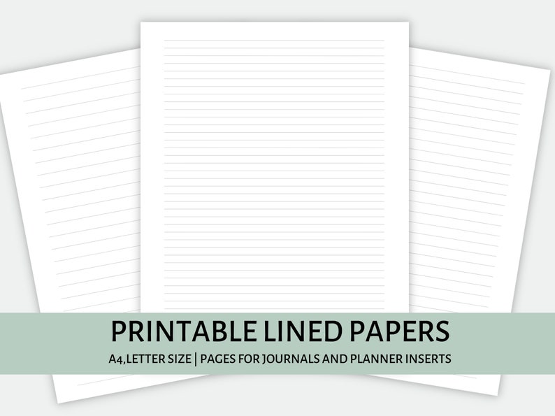 Printable Lined Papers | Letter Writing Paper for Journal, Notebook ...