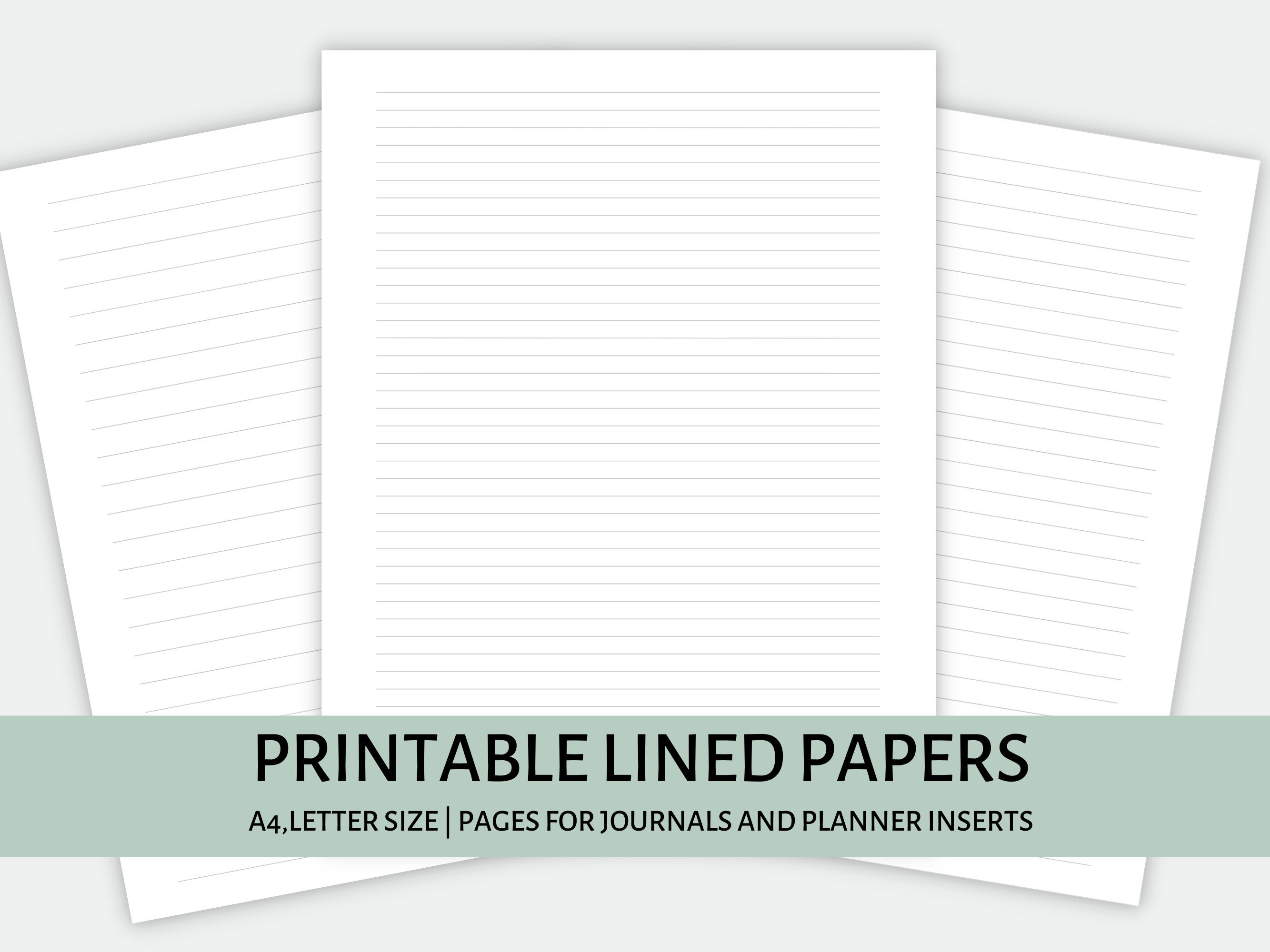Printable Lined Papers | Letter Writing Paper for Journal, Notebook ...