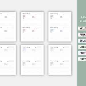 Phone Calls Log for Co-parenting | Parent Child Communication Sheet ...