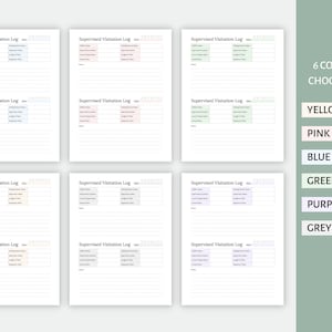 Supervised Visitation Log for Court Ordered Visits | High Conflict | Co ...