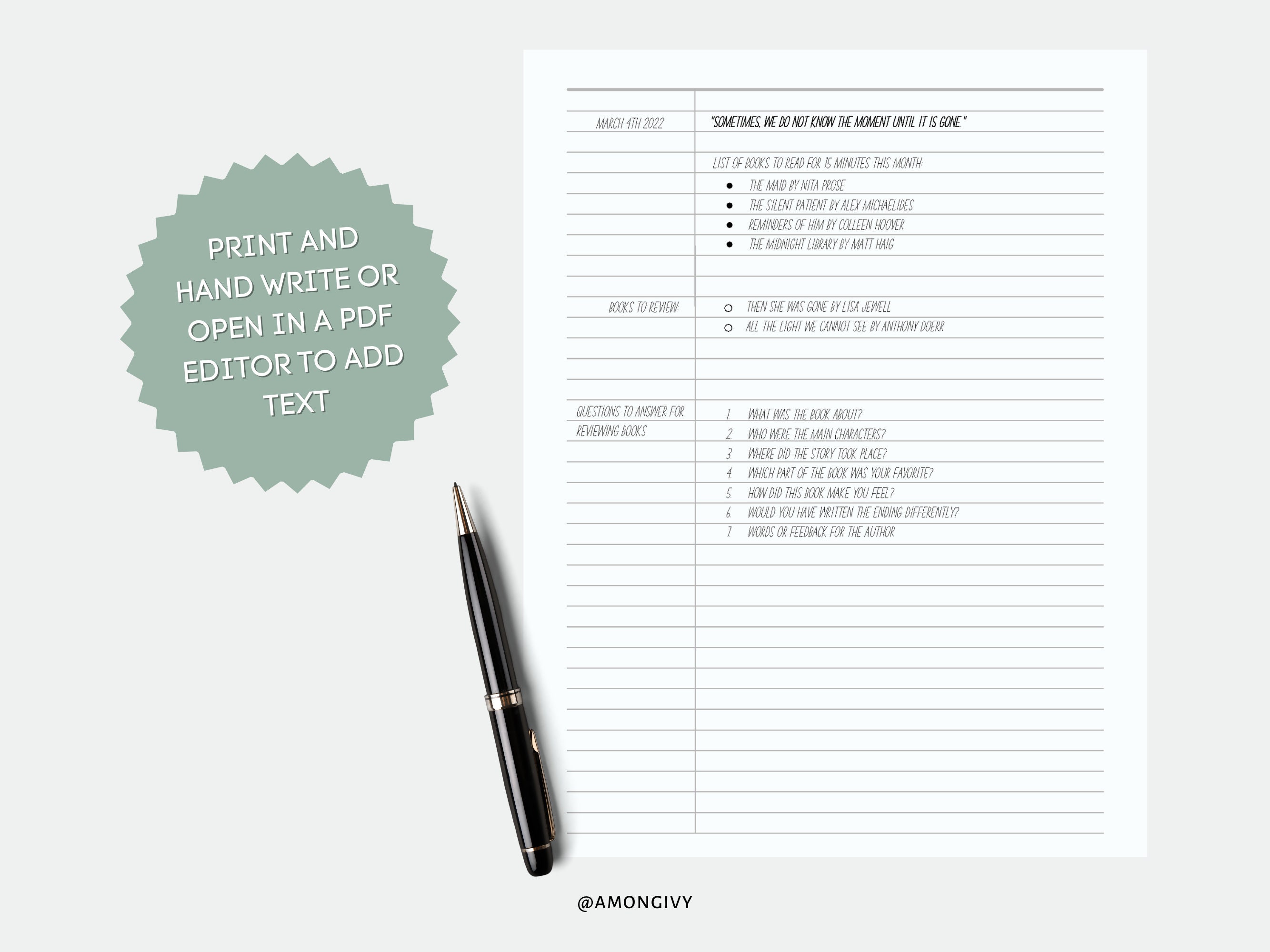 Composition Paper Printable PDF Wide Ruled College Rule Cornell Notes ...