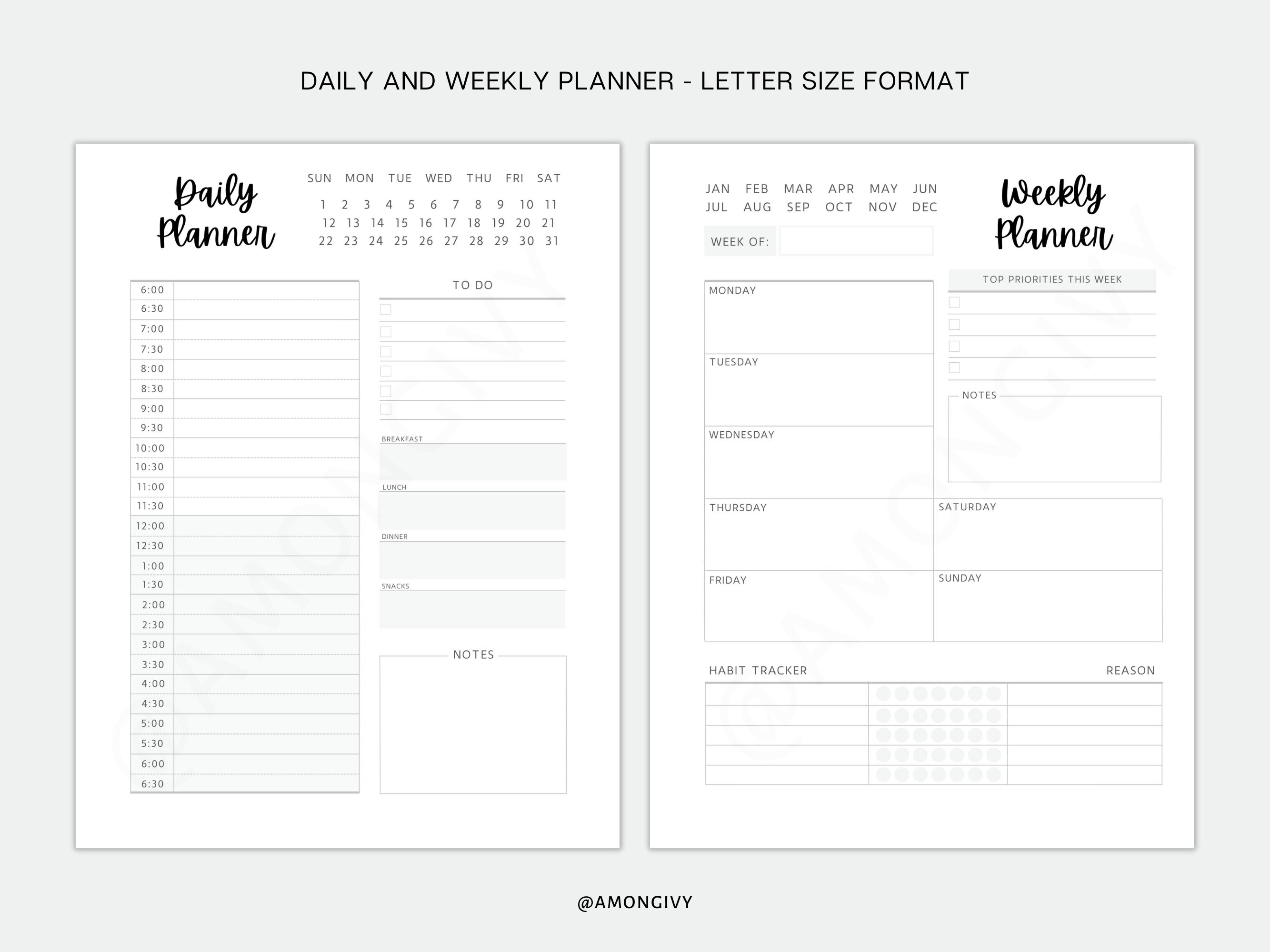 Ultimate Planning Bundle Printable Daily Planner Printable - Etsy