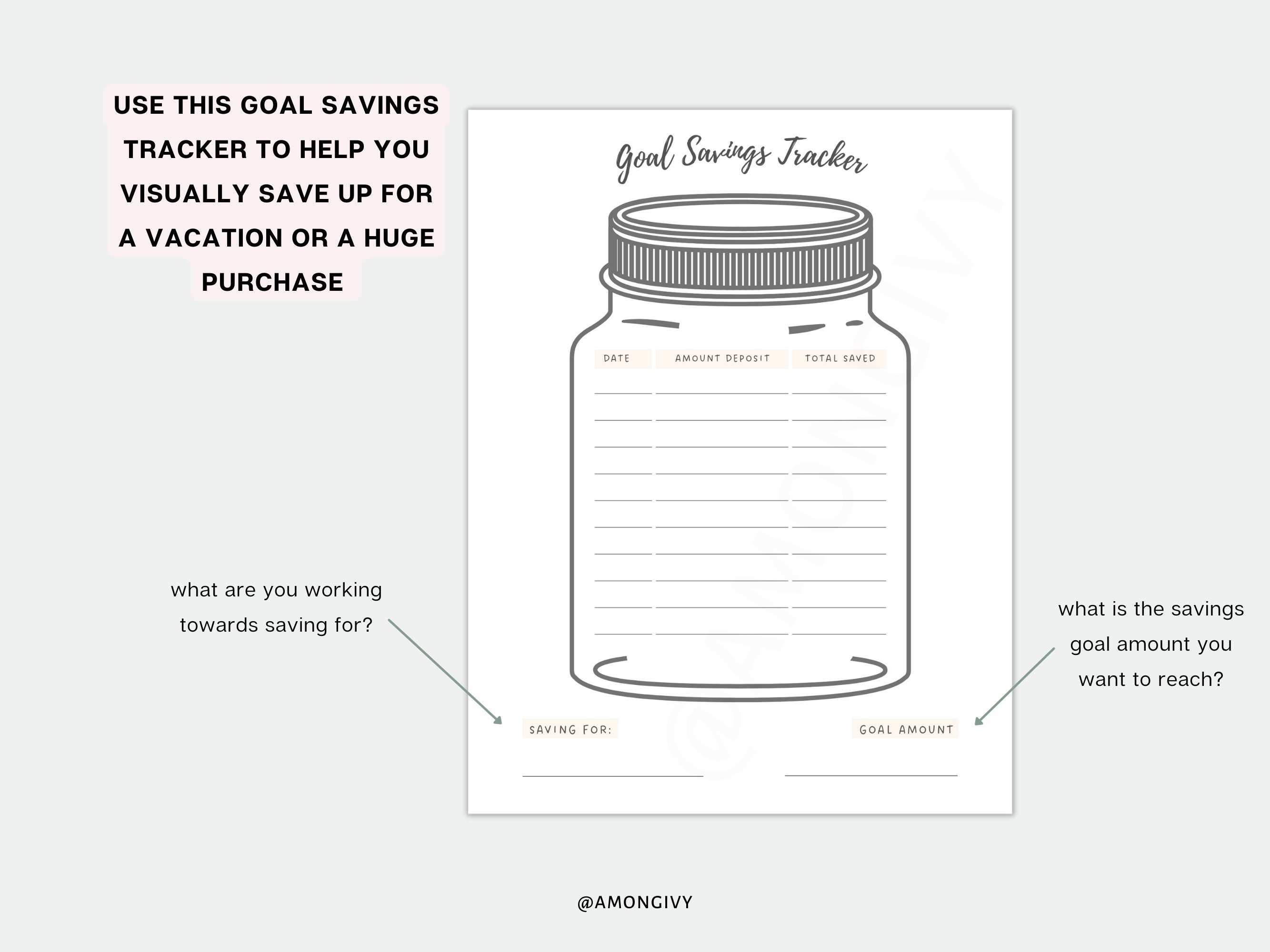 Undated Monthly Budget, Weekly Expense Tracker, Goal Savings Tracker ...