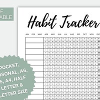 Printable Trackers Habit Tracker, Mood Tracker and Sleep Tracker Track ...