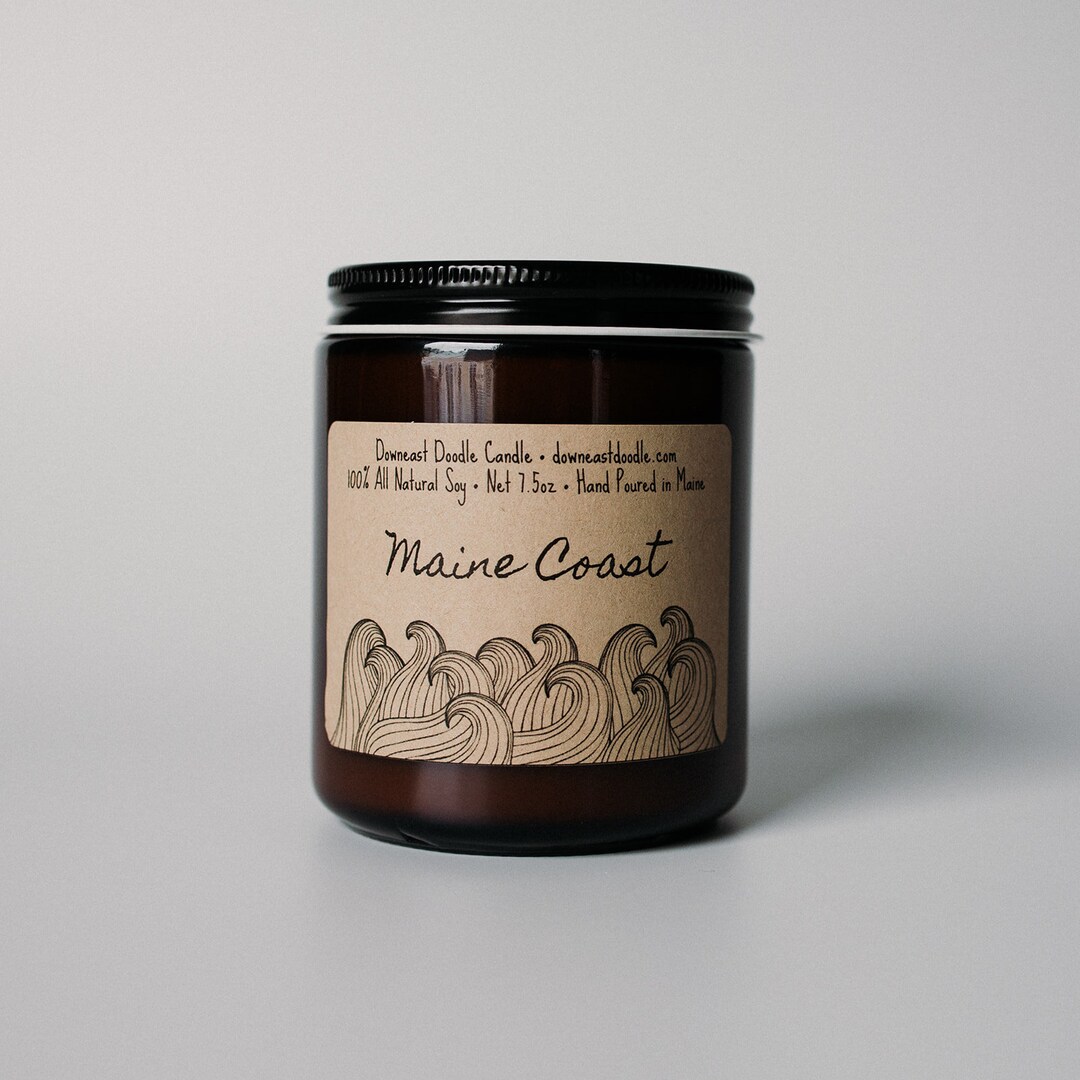Maine Coast, All Natural Hand Poured Soy Candle, Coastal Candle ...