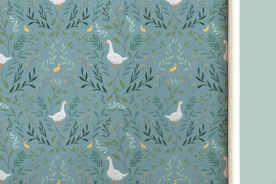 Botanical Duck Gift Wrap | Etsy
