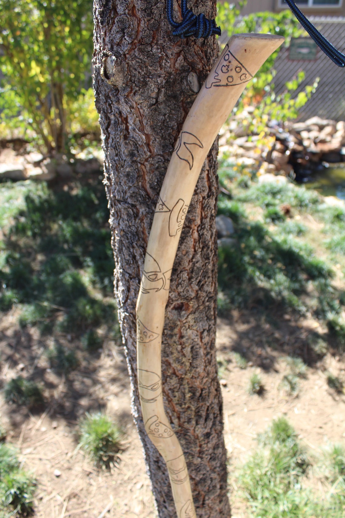 Wood Burned Walking Sticks - Etsy